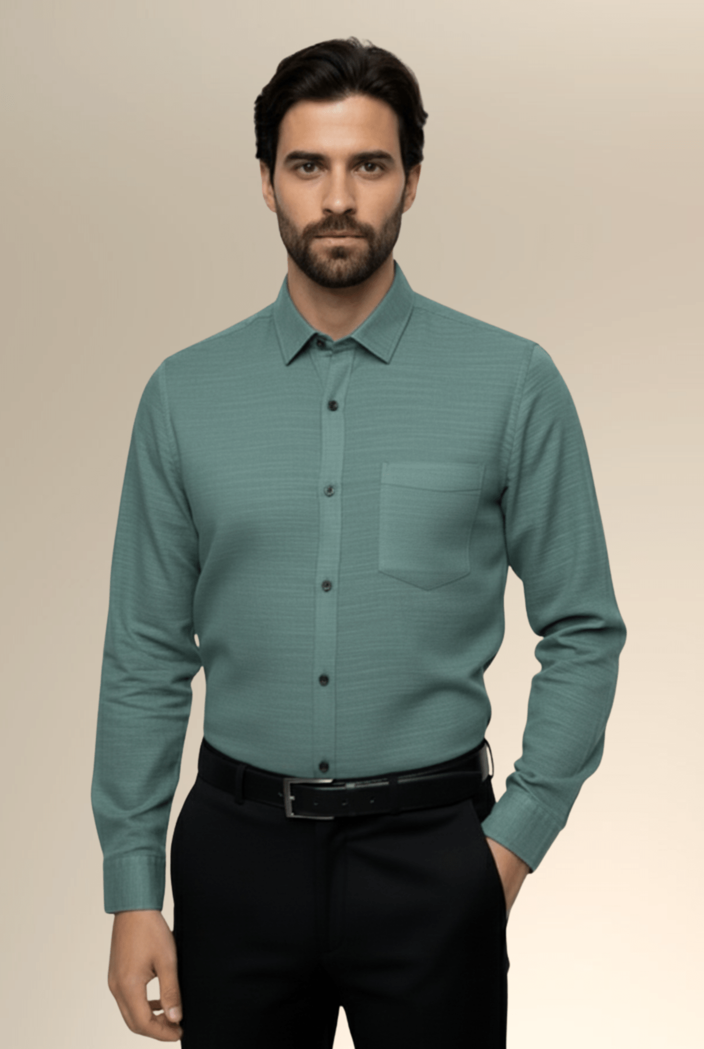 Mint Green Linen Shirt for Men - Kites Club